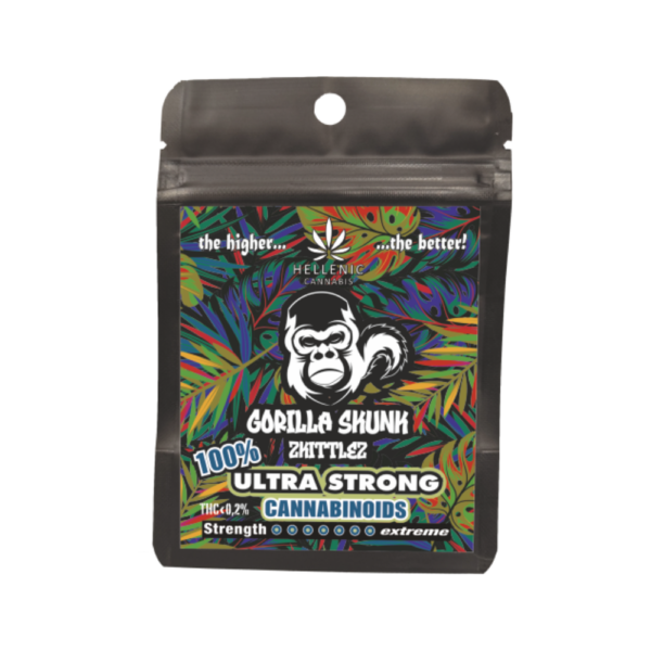 Gorilla Skunk Zkittlez 100% Ultra Strong Cannabinoids 1gr